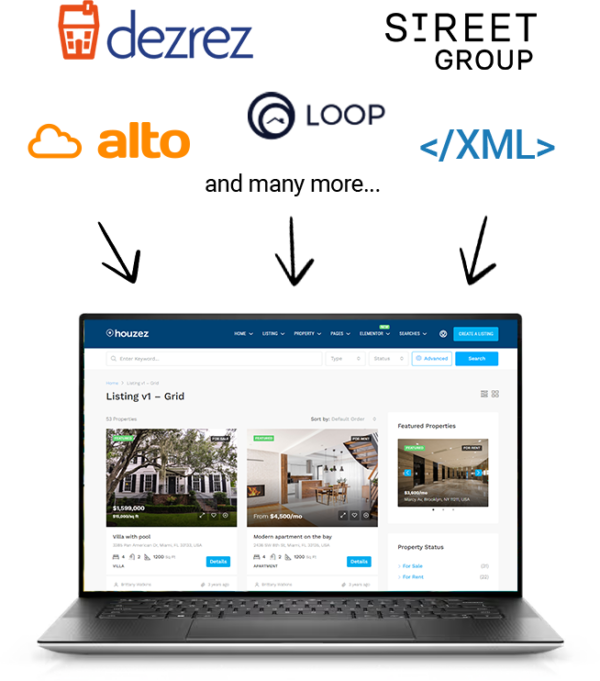 Import Properties To Houzez From Alto, Street, Loop & More CRMs